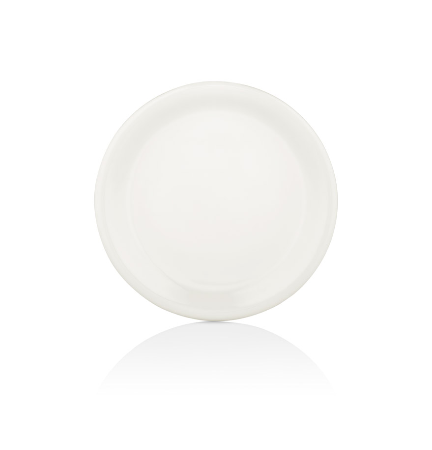 White Zest Flat Plate 27 cm - BY BONE